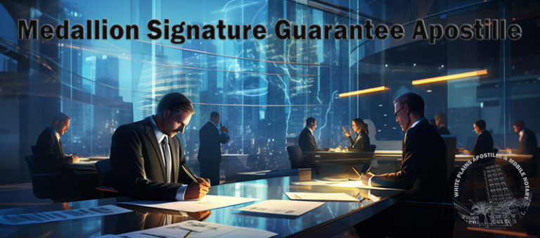 Medallion Signature Guarantee Apostille - White Plains Apostille ...